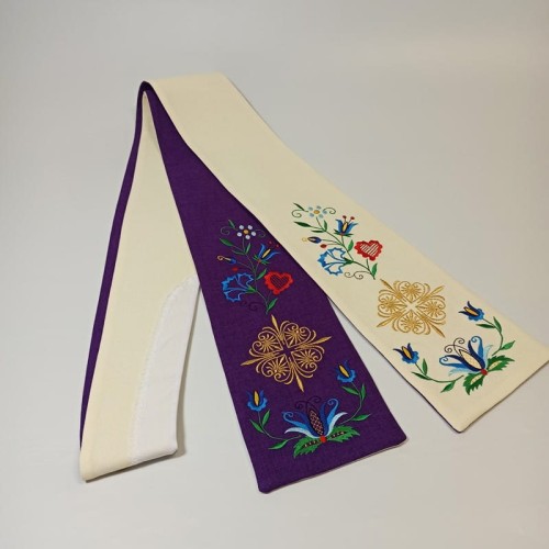 STUŁA KAPŁAŃSKA HAFT KASZUBSKI DWUSTRONNA Księgarnia św. Heleny